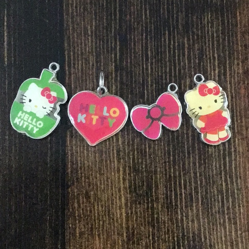 Hello Kitty Metal Charms (Set Of 4) - Gem